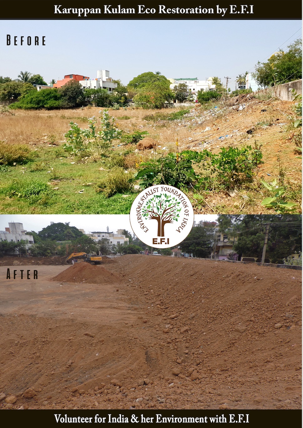 Karuppan Kulam Transformation in Photos - Search for Water!